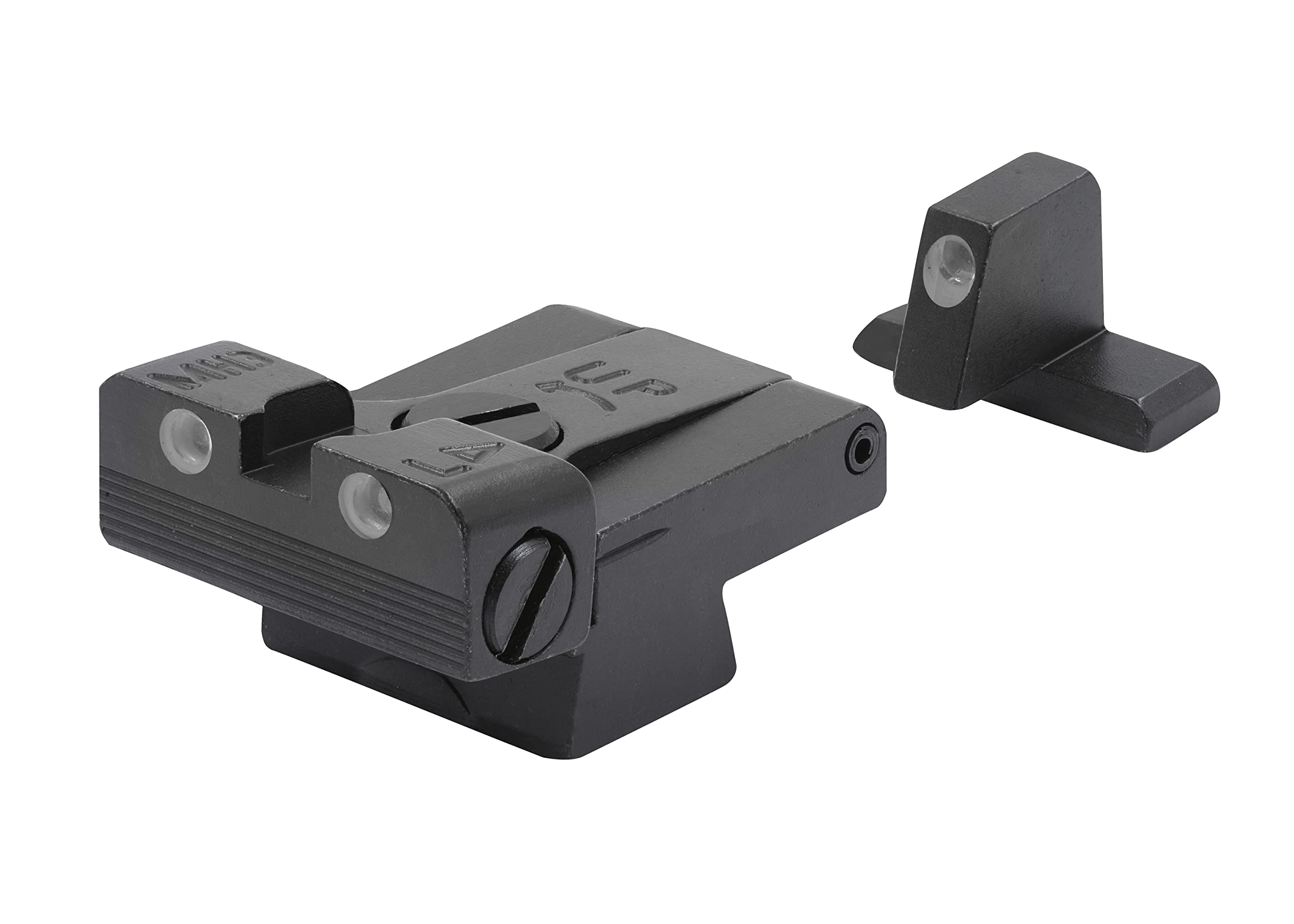 MEPRO Tru-Dot Adjustable Night tritium Sights Compatible with HK USP Full Size Tactical Expert Model Green tritium dots Glow on Sight self Illuminated Meprolight Fixed Metal Sights