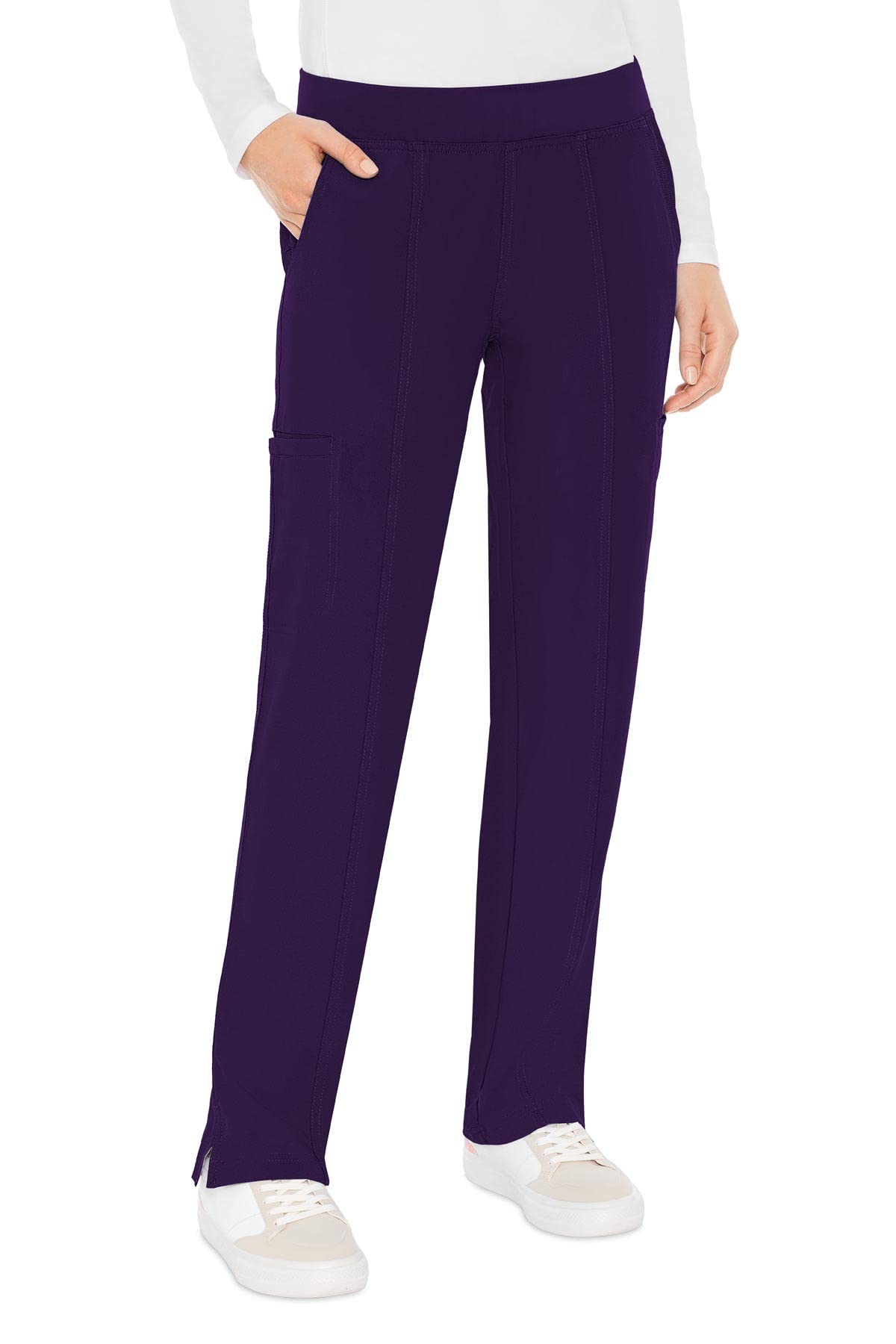 Med Couture Energy Women's Yoga Two Cargo Pocket Pant, Eggplant, X-Small