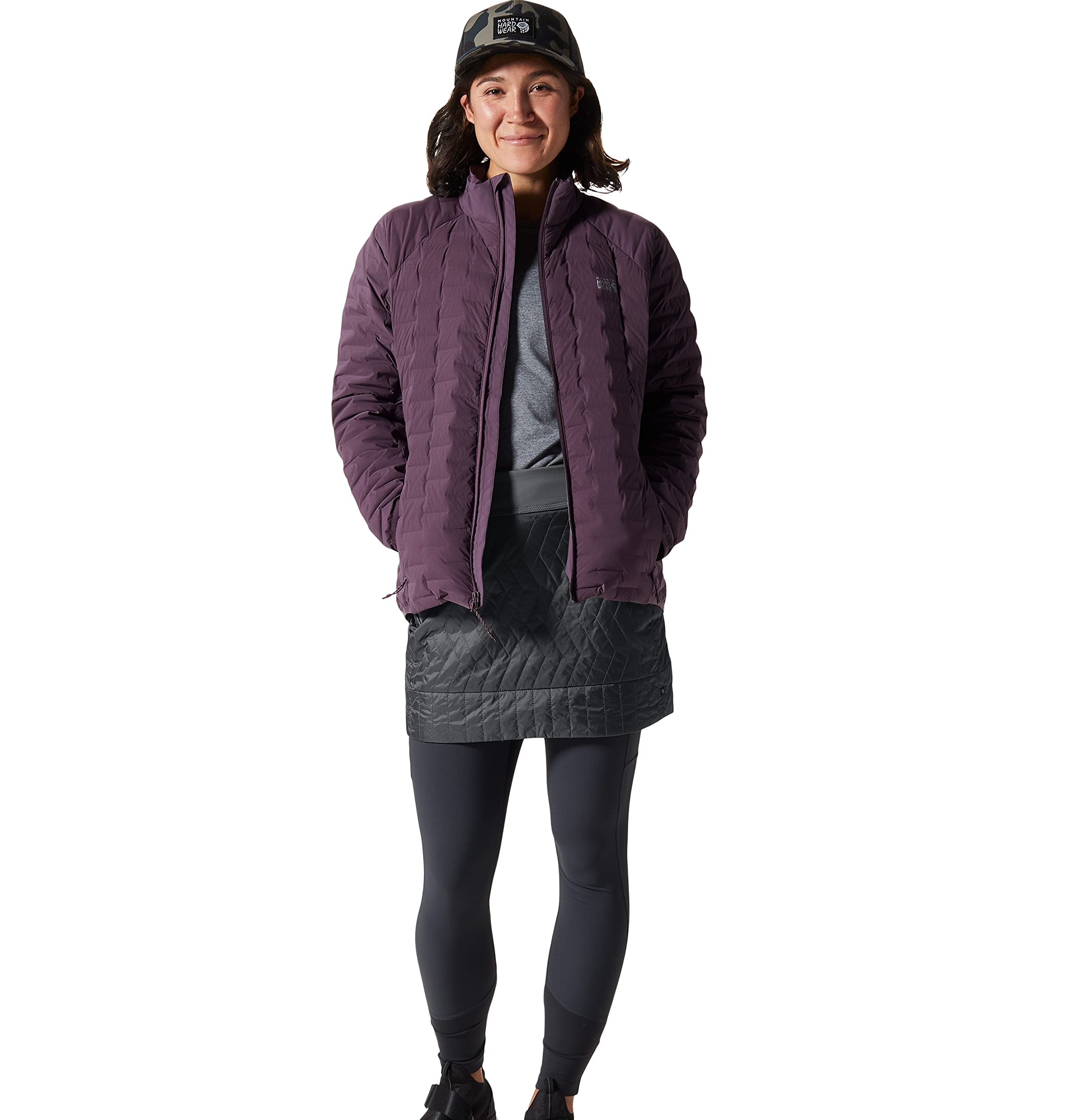 Mountain Hardwear Women's Trekkin' Insulated Skirt, Dark Storm, Small