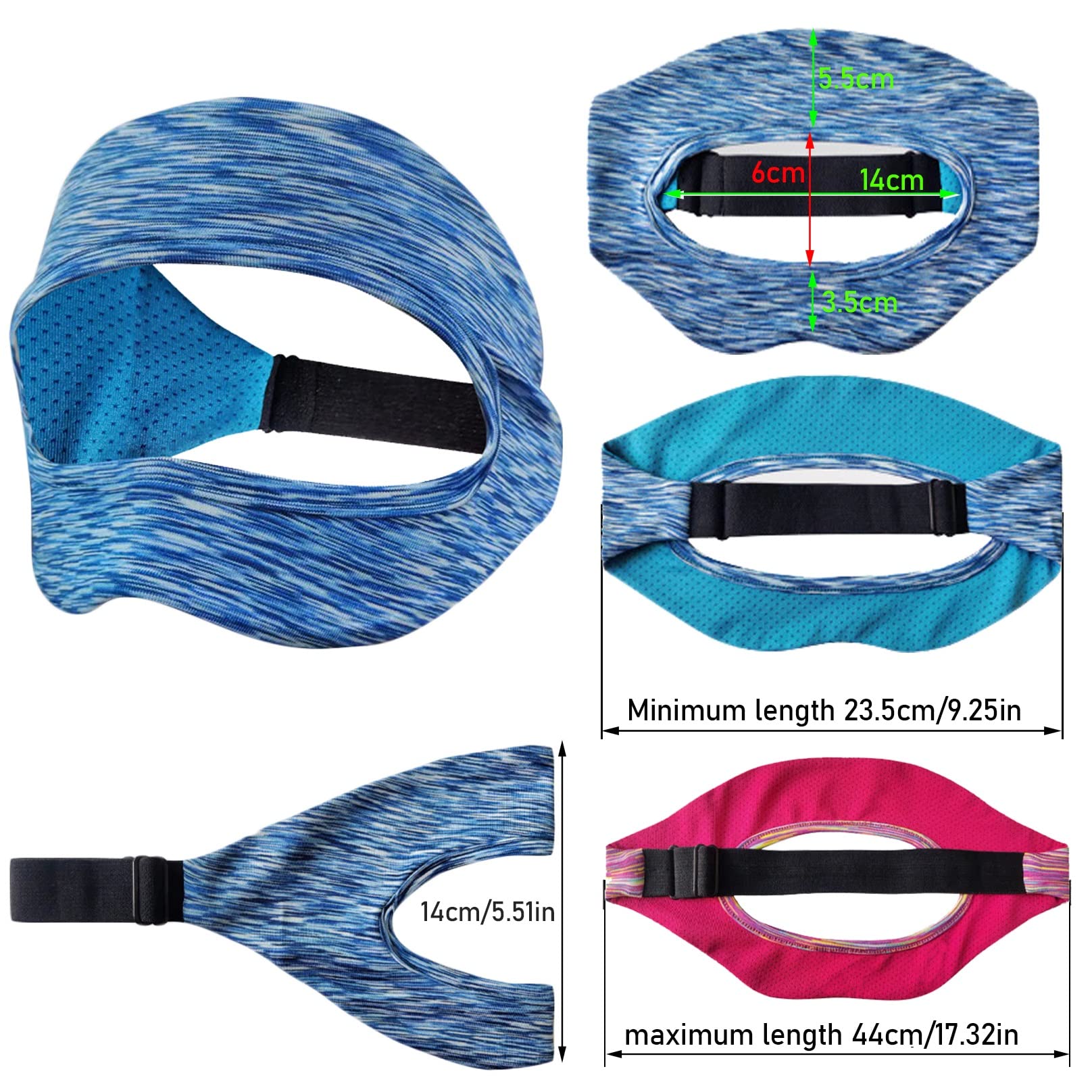 Vr Eye Mask Cover Adjustable Elastic Sweat Band Breathable Washable Facemask Cover VR Accessories for O-culus Quest 2/HTC Vive/ps/Samsung (Color : 2 PCS-A)
