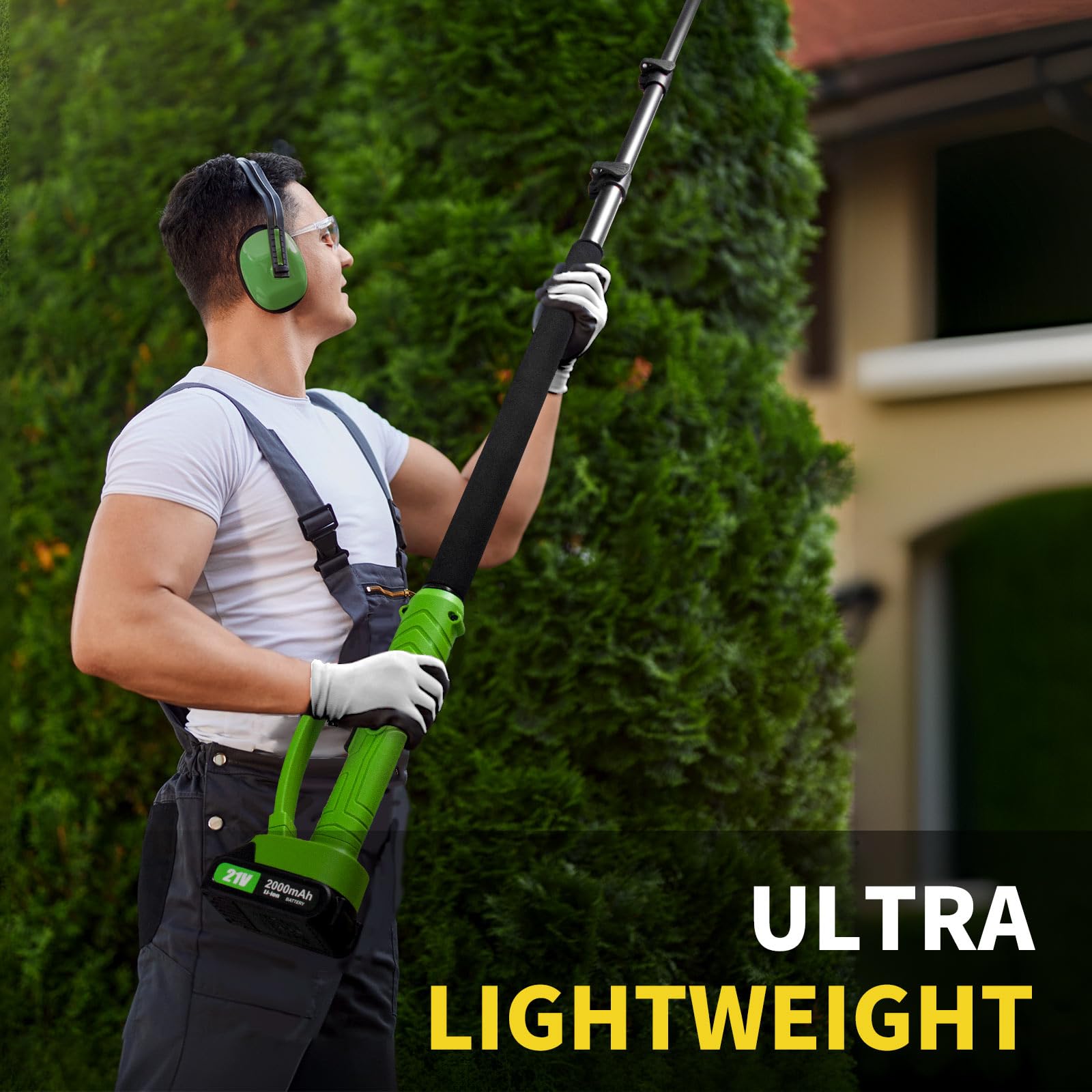 Mini Chainsaw Cordless Pole Saw,Multi-Function Electric Chainsaw Extension Pole, Extendable up to 8.2ft, with Anti-Slip Handle and Shoulder Strap for AKQIY Mini Chainsaw