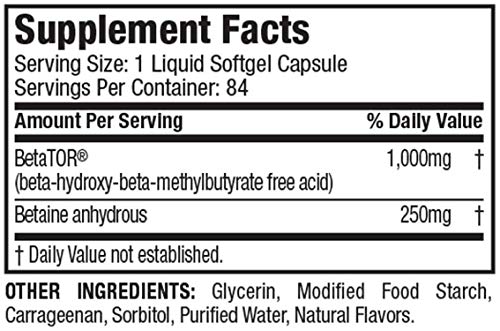 Muscletech HMB Supplements 1000mg, Clear Muscle (84 Liquid Softgels) - Highest Grade HMB for Lean Muscle & Recovery - HMB Free Acid Muscle Supplement - Help Decrease Muscle Breakdown