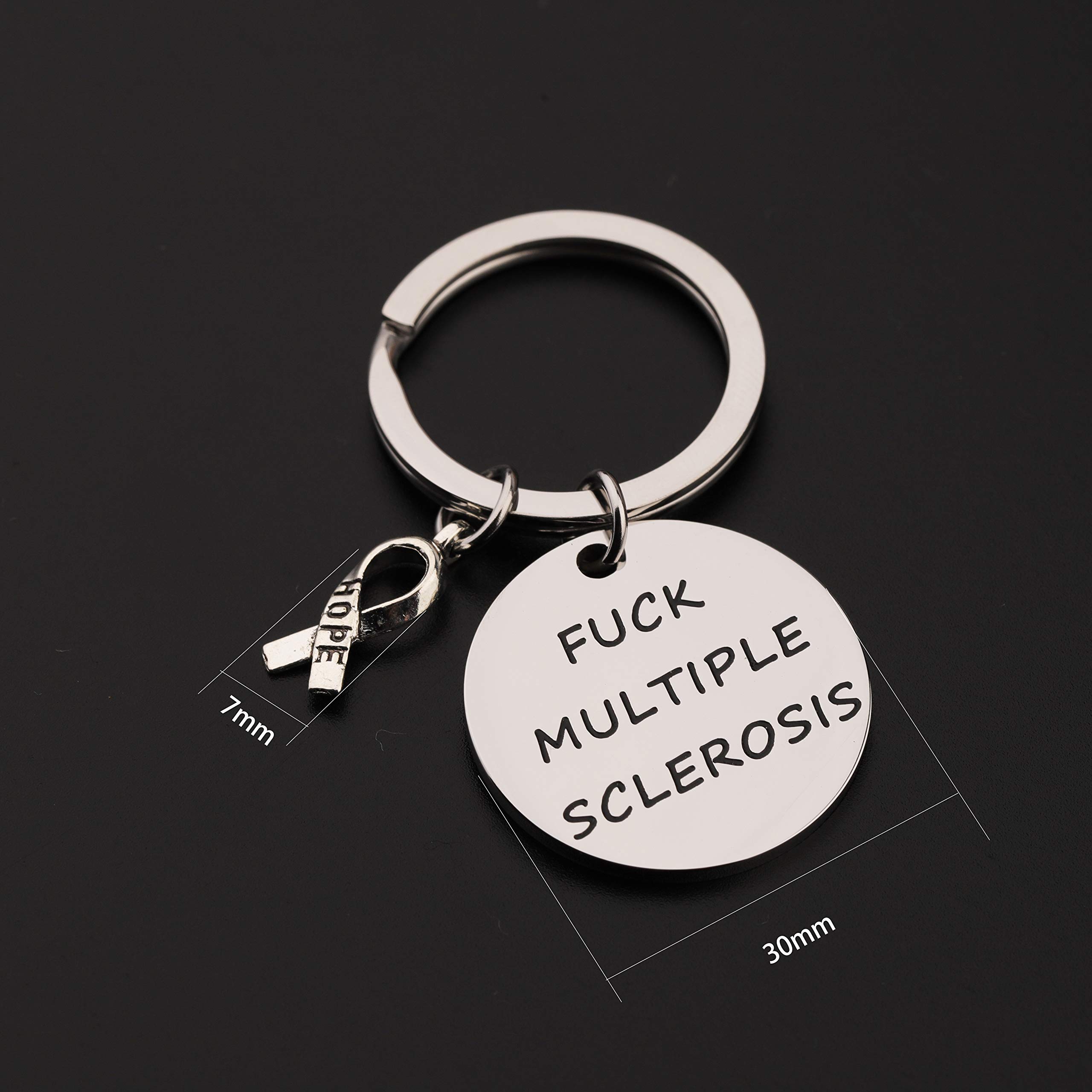 Lywjyb Birdgot Fuck Multiple Sclerosis Keychain (FUCK MS)