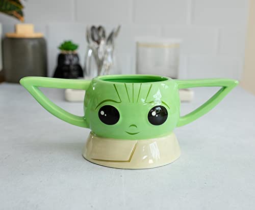 STAR WARS: The Mandalorian Grogu Sculpted Ceramic Mug | Holds 20 Ounces