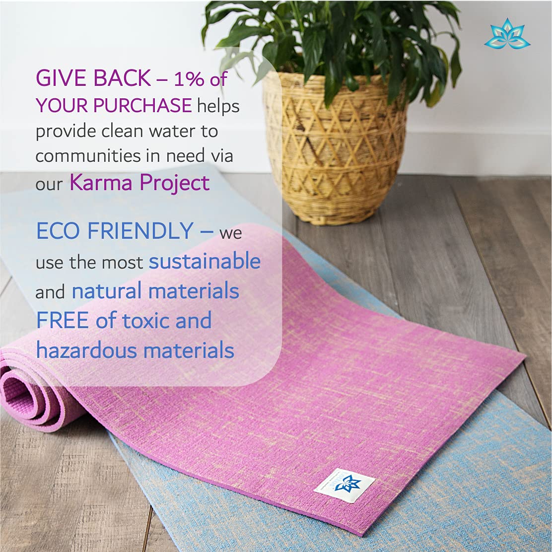 Lottus Life Natural Jute Yoga Mat [New & Improved] Extra Thick 8mm. Reversible. Strong Traction. Durable. Non Toxic. Carrying & Stretching Strap