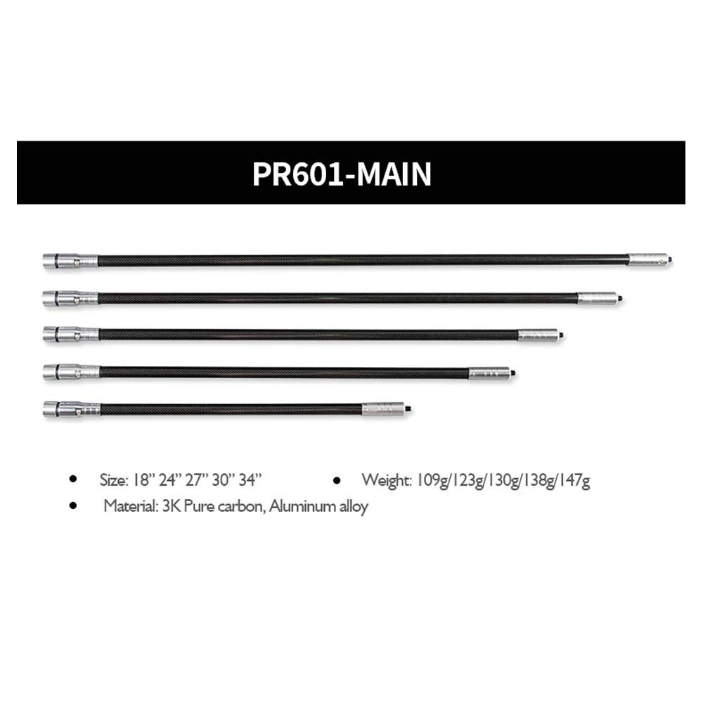 MILAEM 4-34 Inch Archery Bow Stabilizer Rod Carbon Fiber Stabilizer Extender Balance Bar Extension Pole for Recurve Compound Bow (4 inch)