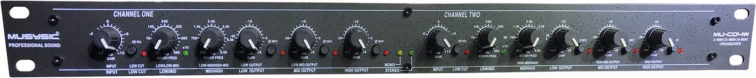 MUSYSIC MU-CO4W Professional 2/3/4-WAY Audio Stereo Sound Processing Crossover