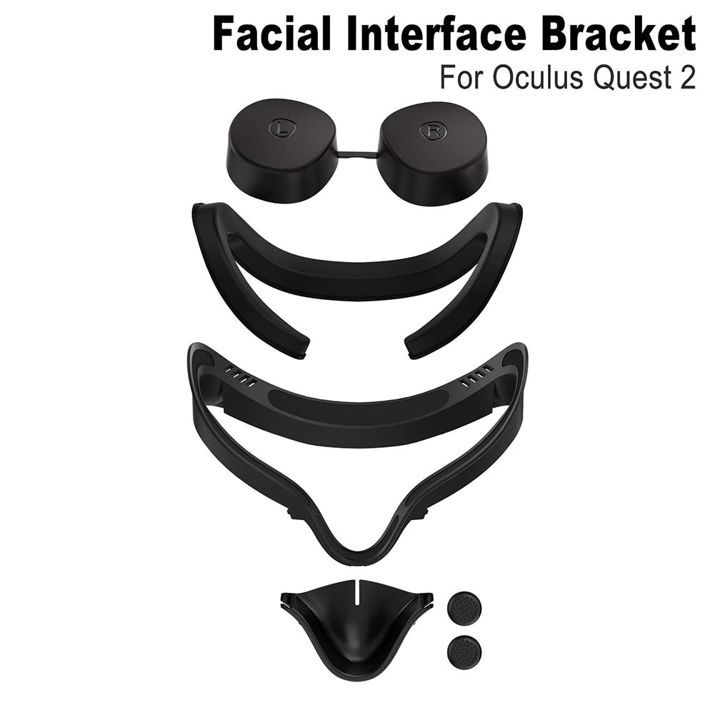 Synpinya VR Facial Interface and Foam Replacement Set Compatible with Removable Facial Interface,Anti-Leakage Nose Pad