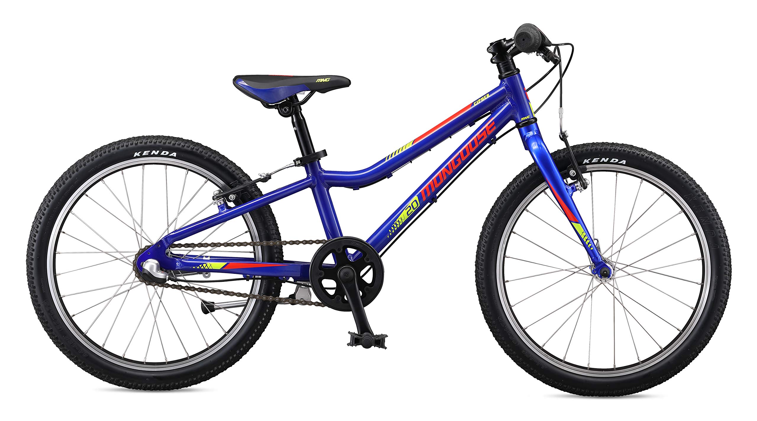Mongoose Cipher Kids Mountain Bike Blue, 20-Inch