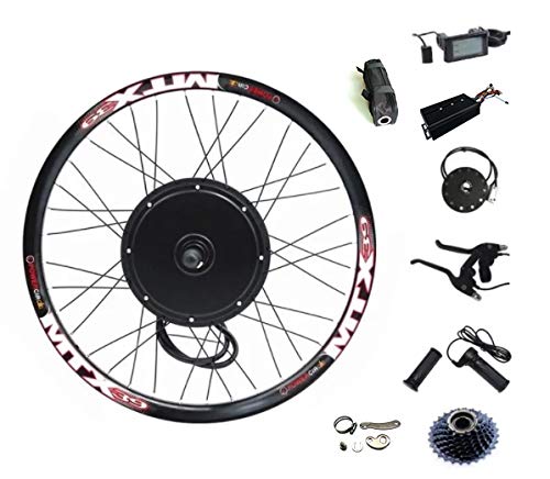 NBPOWER 72V 2000W Rear Wheel Motor, 2000W Electric Bicycle Conversion Kit with Mutifunction SW900 Display,72V 45A Controller, with 7 Speed flywheel (26inch)
