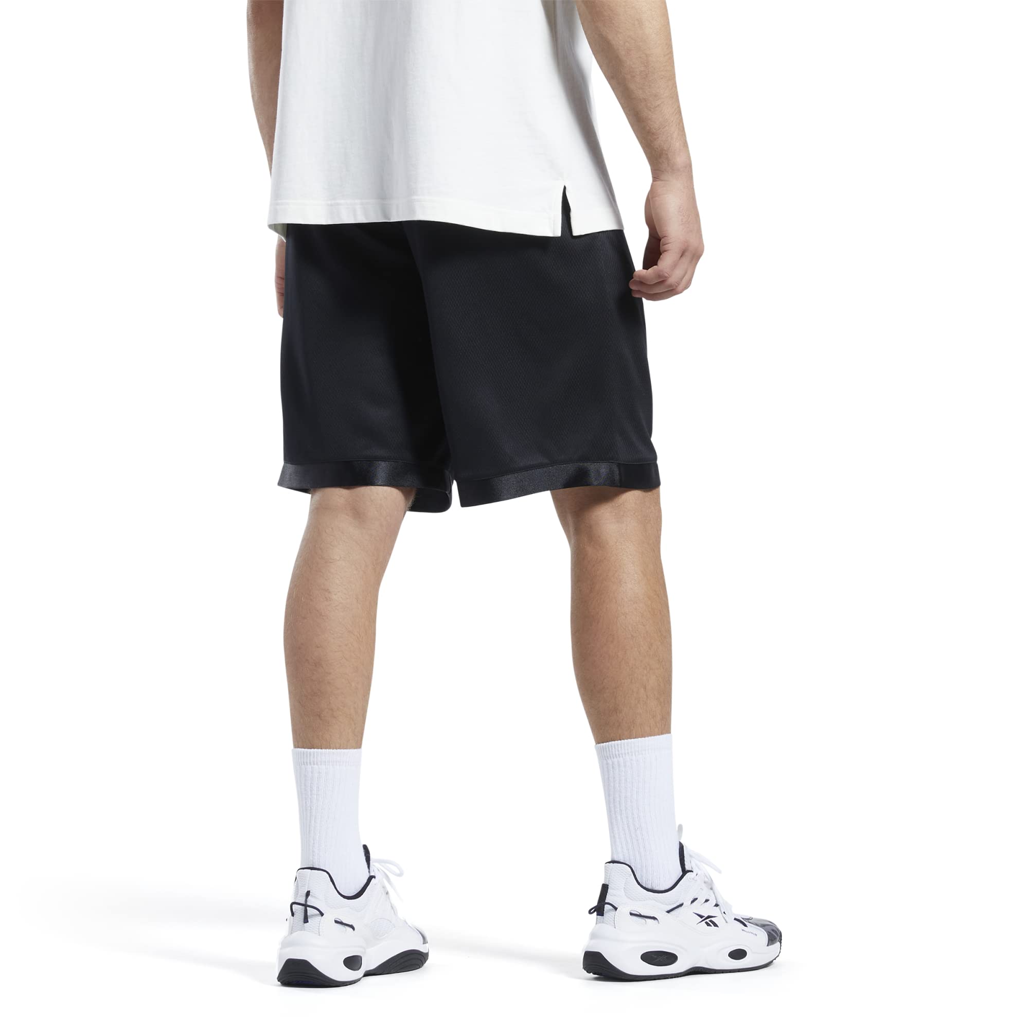 Reebok Men's Standard Basketball Mesh Shorts, Black, XL