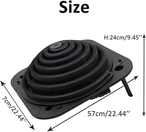 YUEWO Solar Dome Above Ground Pool Heater for Inground and Above Ground Outdoor Swimming Pools Water Heater with Connector, Black