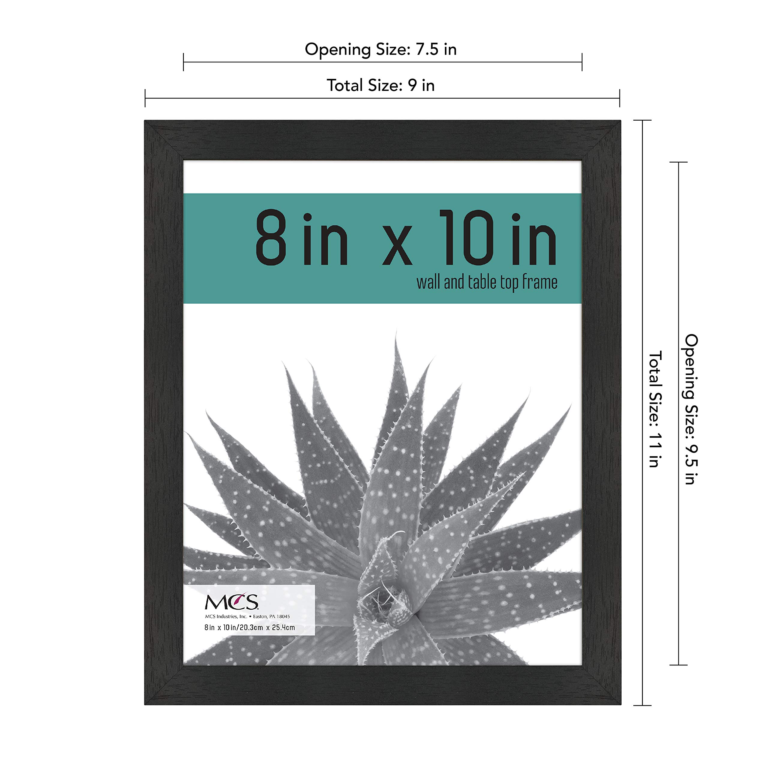 MCS Gallery Essential Picture Frames, Photo Gallery Wall Frame Set, Black Woodgrain, 8 x 10 Inch, 2-Pack
