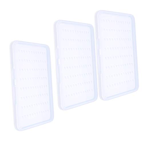 SALUTUYA 3Pcs Portable Crack Resistance High Toughness Fly Fishing Hook Box,Accessory Storage Box(Medium)