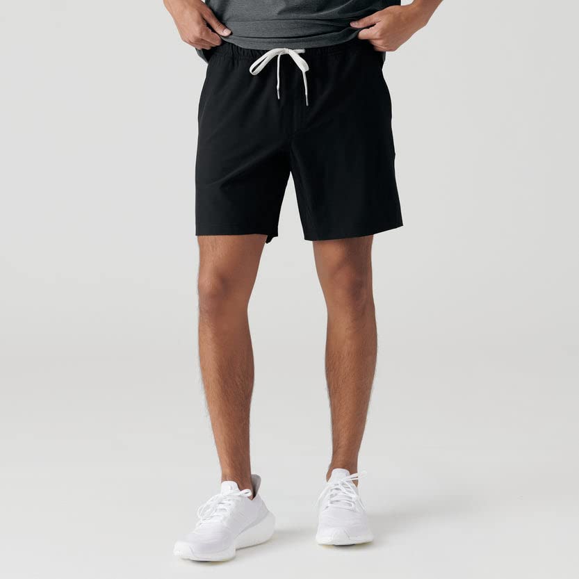 True Classic Quick Dry Active Mens Shorts, Premium Mens Athletic Shorts, Workout Shorts, and Running Shorts for Men. Black, Medium