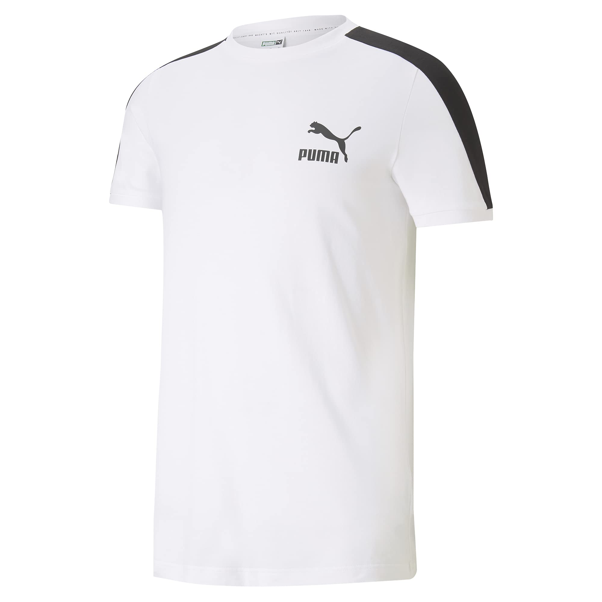 PUMA mens Iconic T7 Tee T Shirt, Puma White, X-Large US