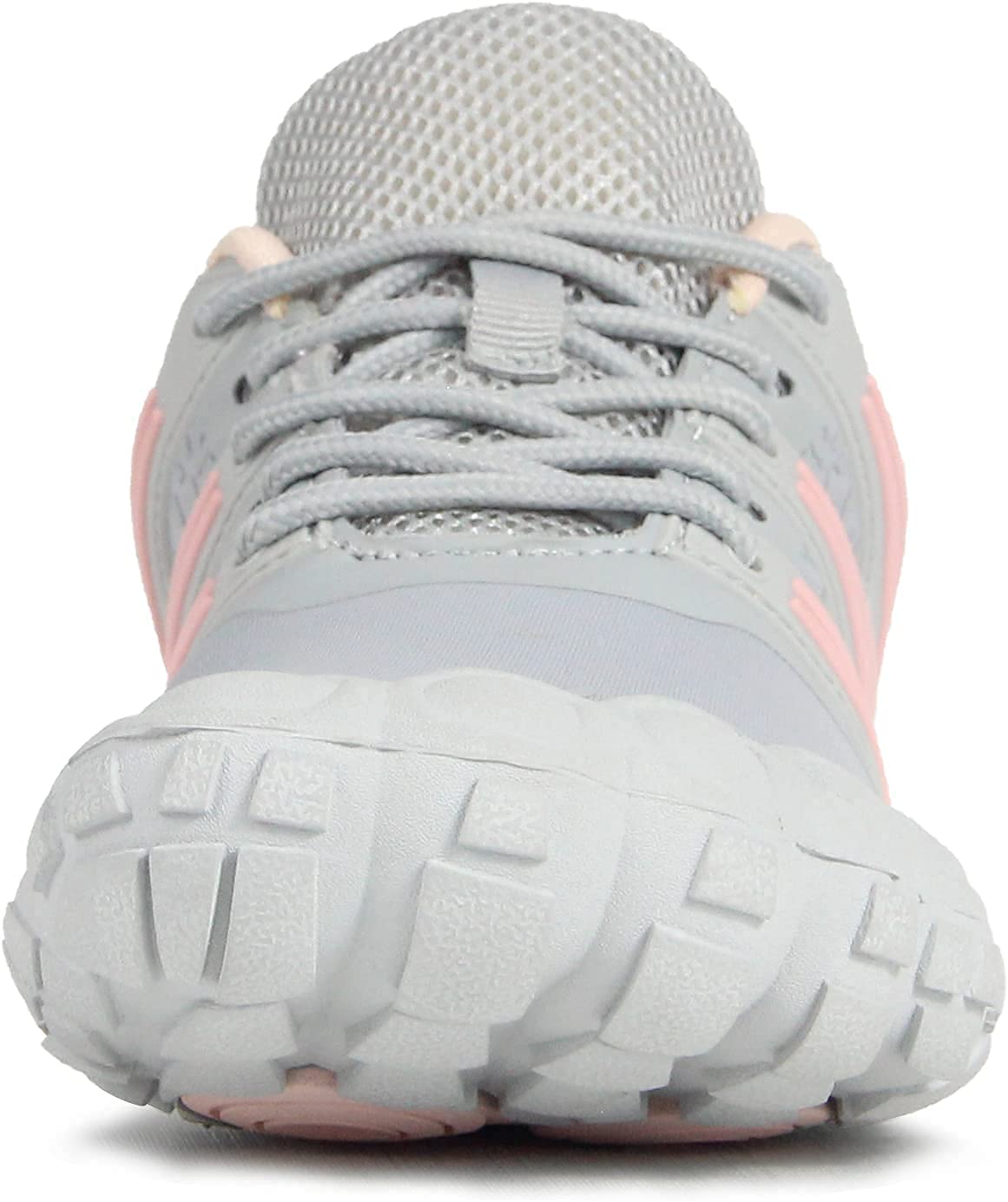 Oranginer Five Finger Toe Shoes for Women Zero Drop Minimalist Shoe Wide Width Barefoot Work Sneaker Cycling Shoe Gray Pink Size 8