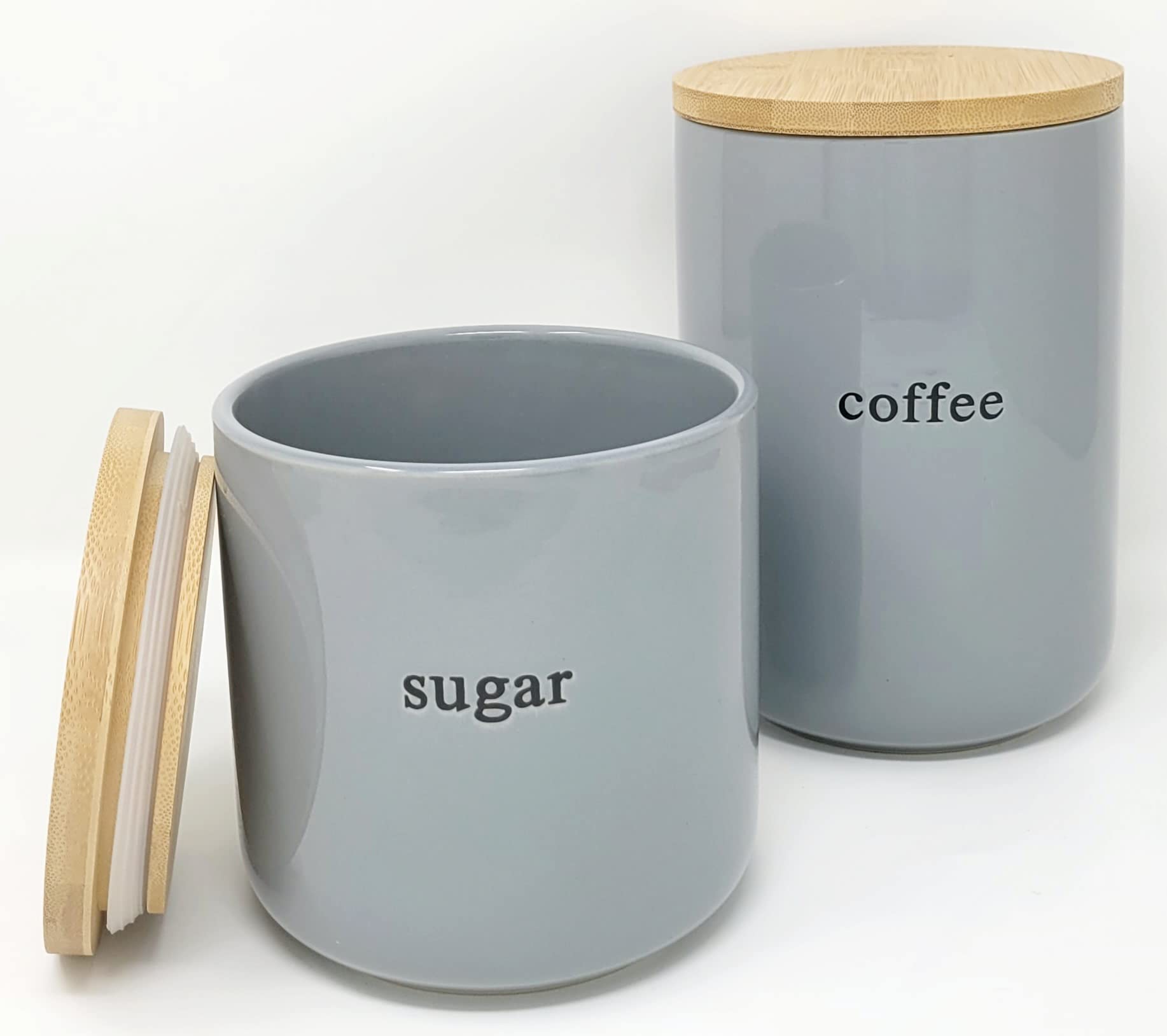 Signature Housewares COFFEE canister with Lid, Gray