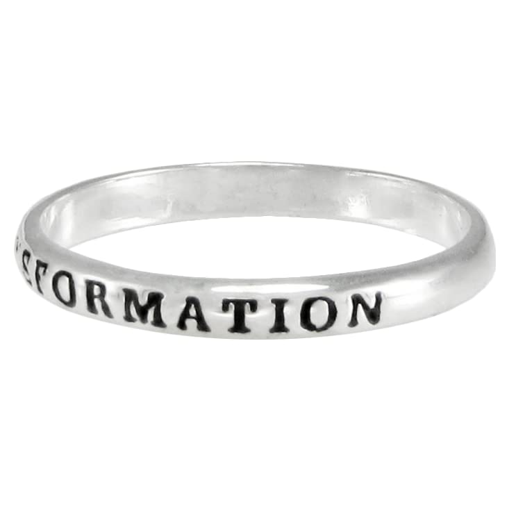 Moonlight Mysteries Sterling Silver In Transformation Spiritual Inspirational Ring Size 8