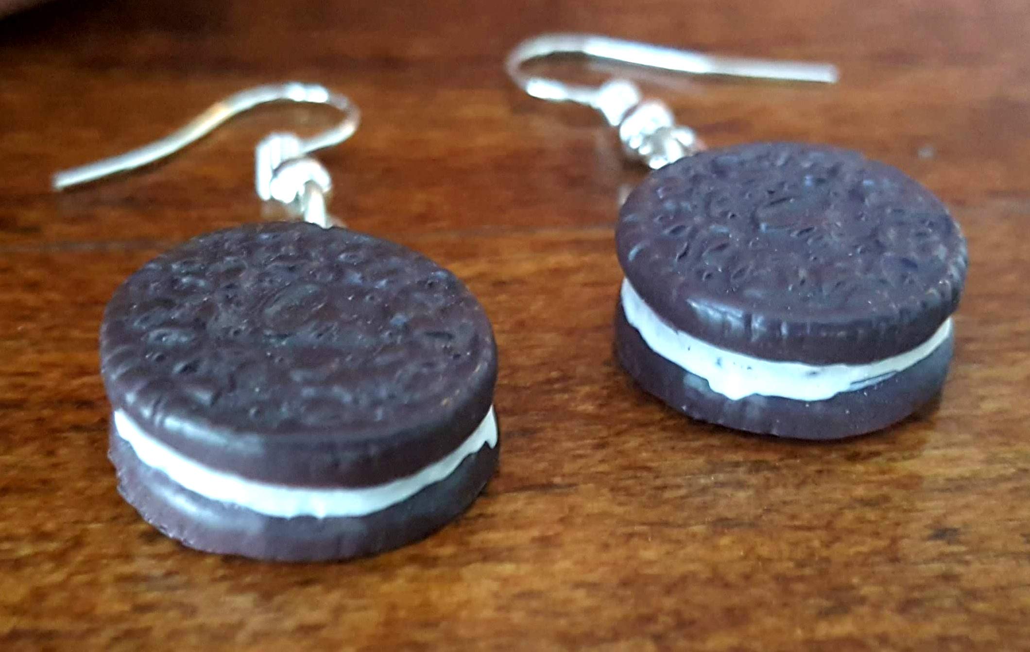 Mini Oreo Cookie Dangle Drop Kawaii Earrings Oh Yeah! By Pashal