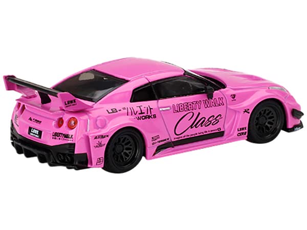 Truescale Miniatures Ver. 1 LB-Silhouette Works GT RHD (Right Hand Drive) Pink w/Graphics Ltd Ed 4200 pcs 1/64 Diecast Model Car by True Scale Miniatures MGT00281