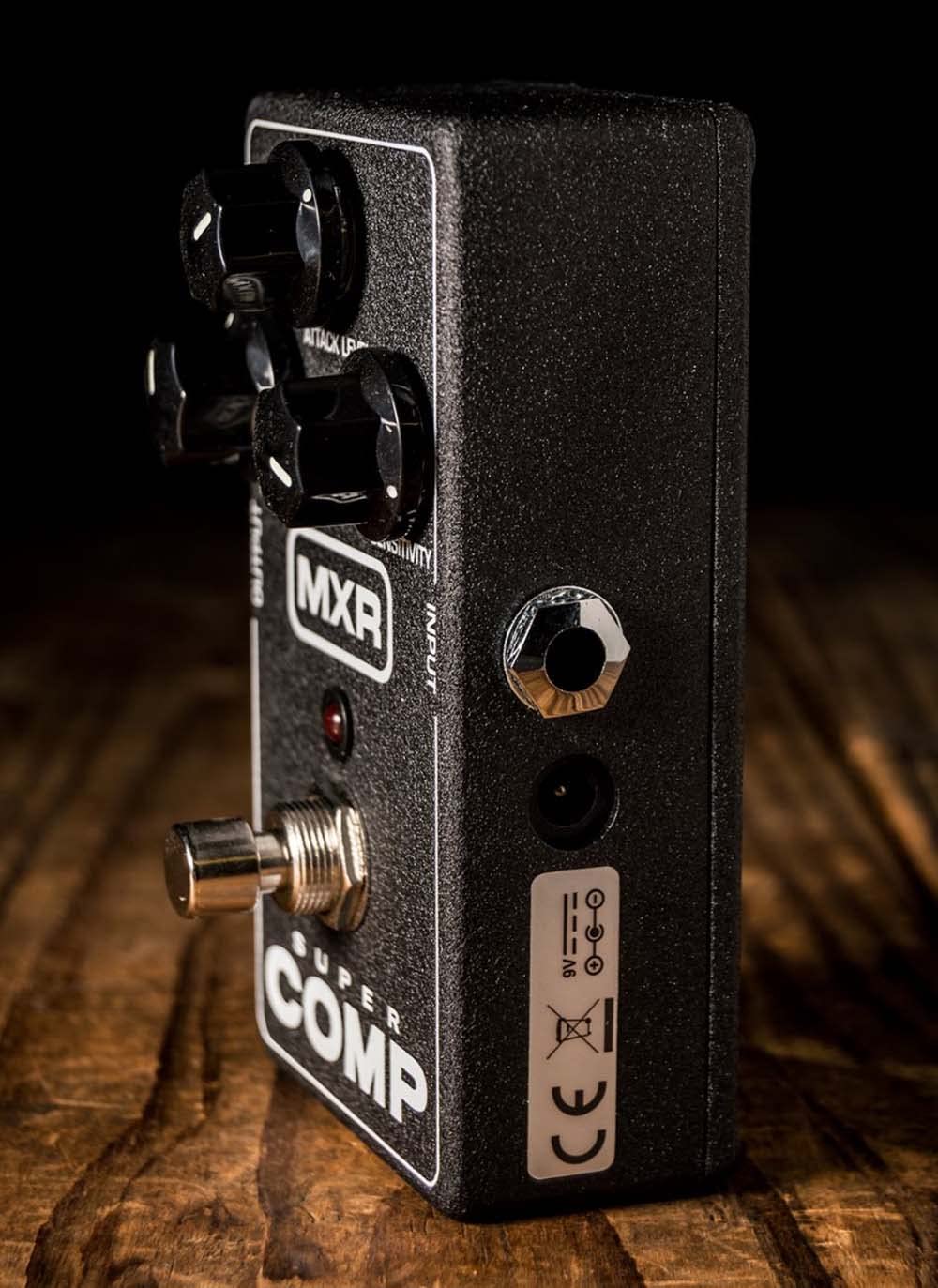 MXR M132 Super Comp Compressor Pedal with True Bypass Bundle with Blucoil Slim 9V Power Supply AC Adapter, and 4-Pack of Celluloid Guitar Picks