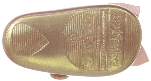 Mini Melissa Baby-Girl's My First Mary Jane, Metallic/Pink, 3 M US Infant
