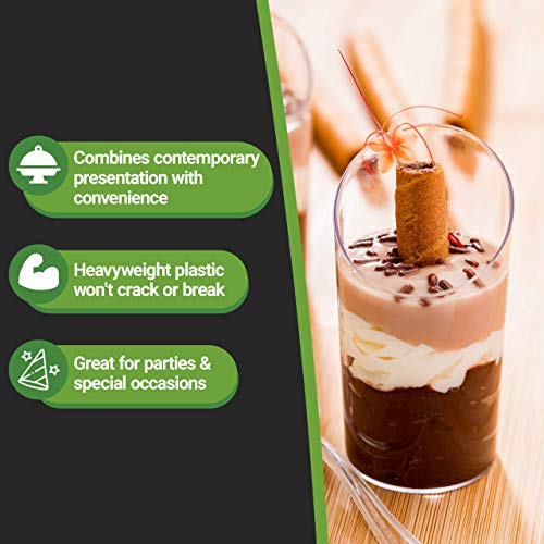 Restaurantware 3 Ounce Shot Glasses 100 Round Incline Cups - With Clear Finish Disposable Plastic Shot Glasses For Serving Samples At Wedding Banquets And Catered Events