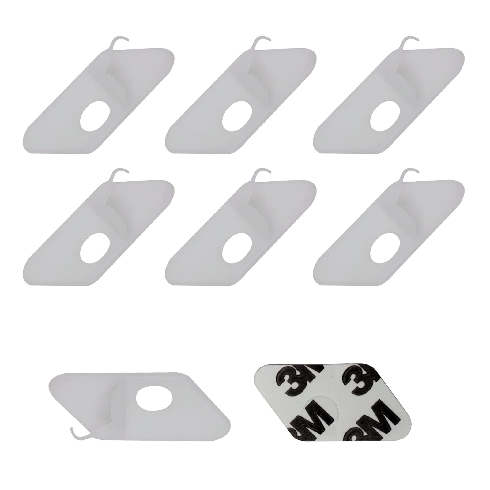 SOPOGER 6pcs Plastic Arrow Rest Black Recurve Bow Arrow Rest Adhesive Back Hunting Shooting Targeting Accessory for Right or Left Hand (Right Hand White)