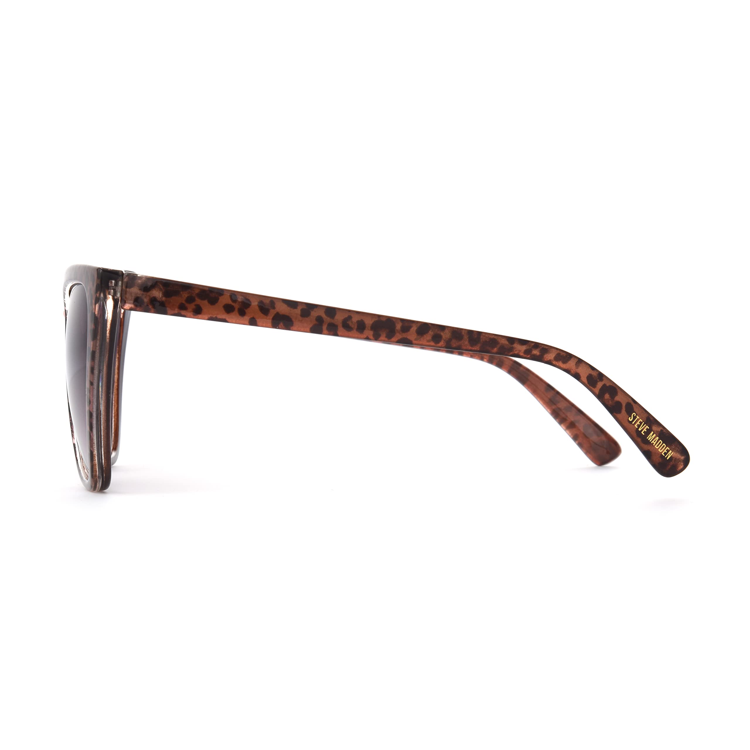 Steve Madden Cateye Iris Cat-Eye Sunglasses for Women, Animal, 57mm