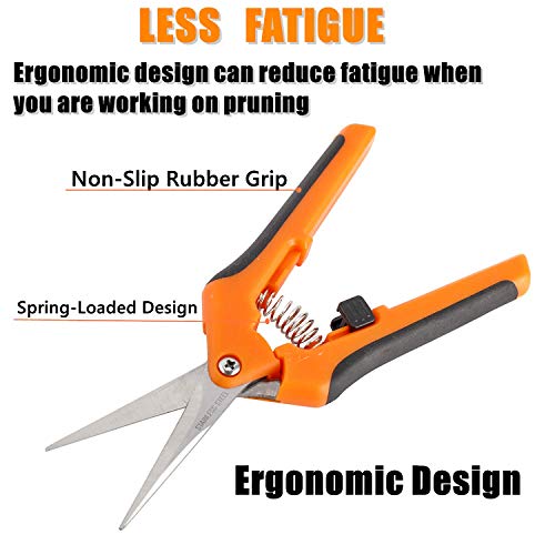YaeCCC 12-Pack 6.5 Inch Gardening Hand Pruner Pruning Shear with Stainless Steel Blades