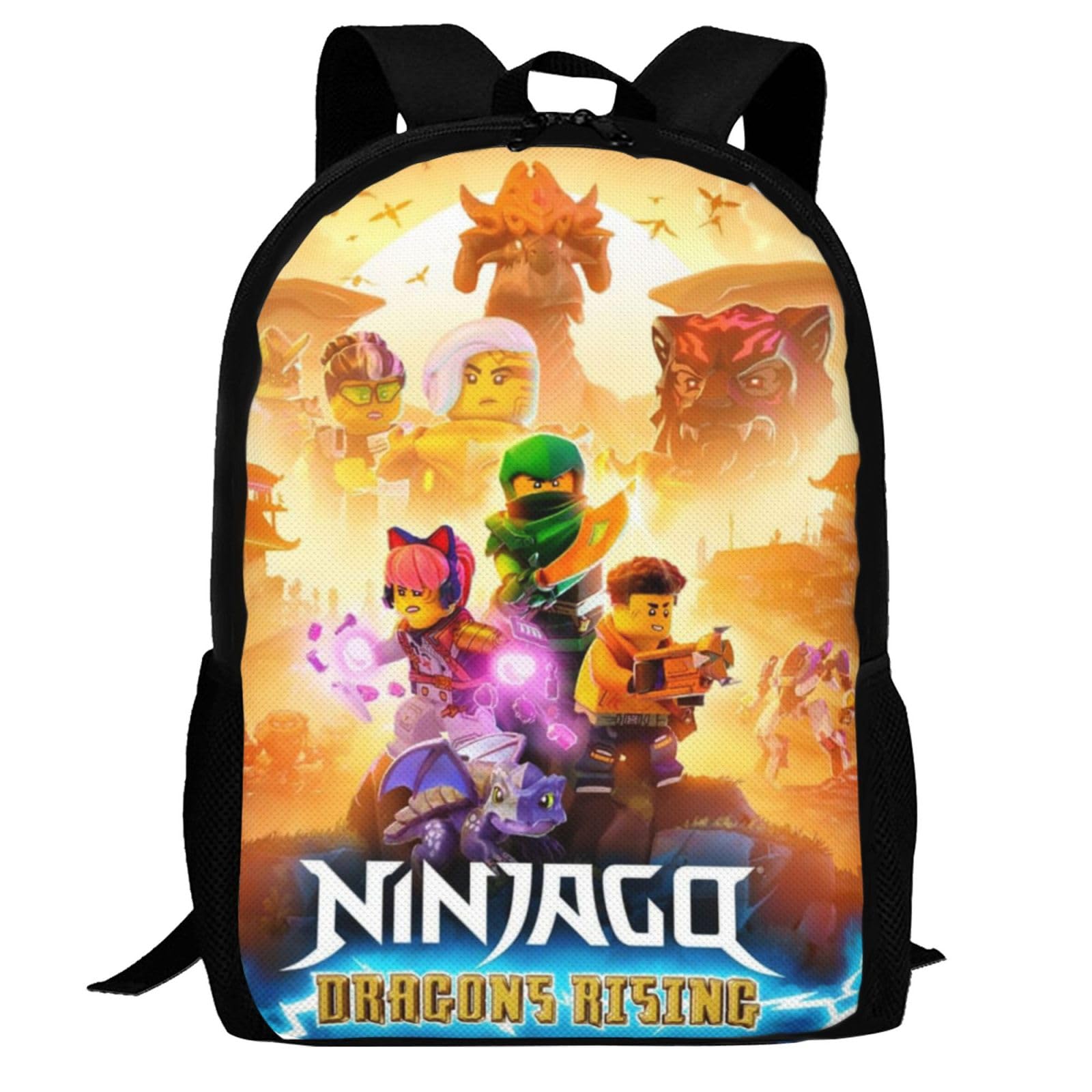 MILX Cartoon Unisex Backpack Ninja Large Capacity 17 Inch Laptop Backpack Travel Daypack Men Women Casual Tote