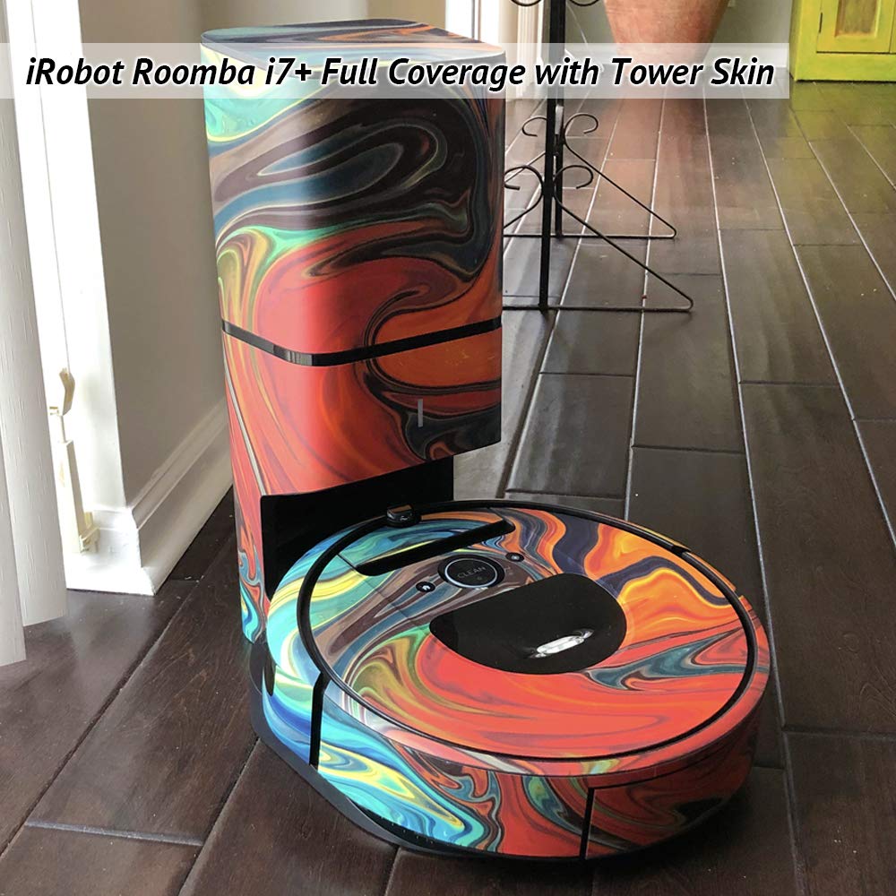 MightySkins Skin Compatible with iRobot Roomba i7+ Robot Vacuum - Cherry Grain | Protective, Durable, and Unique Vinyl Decal wrap Cover | Easy to Apply, Remove, and Change Styles | Made in The USA