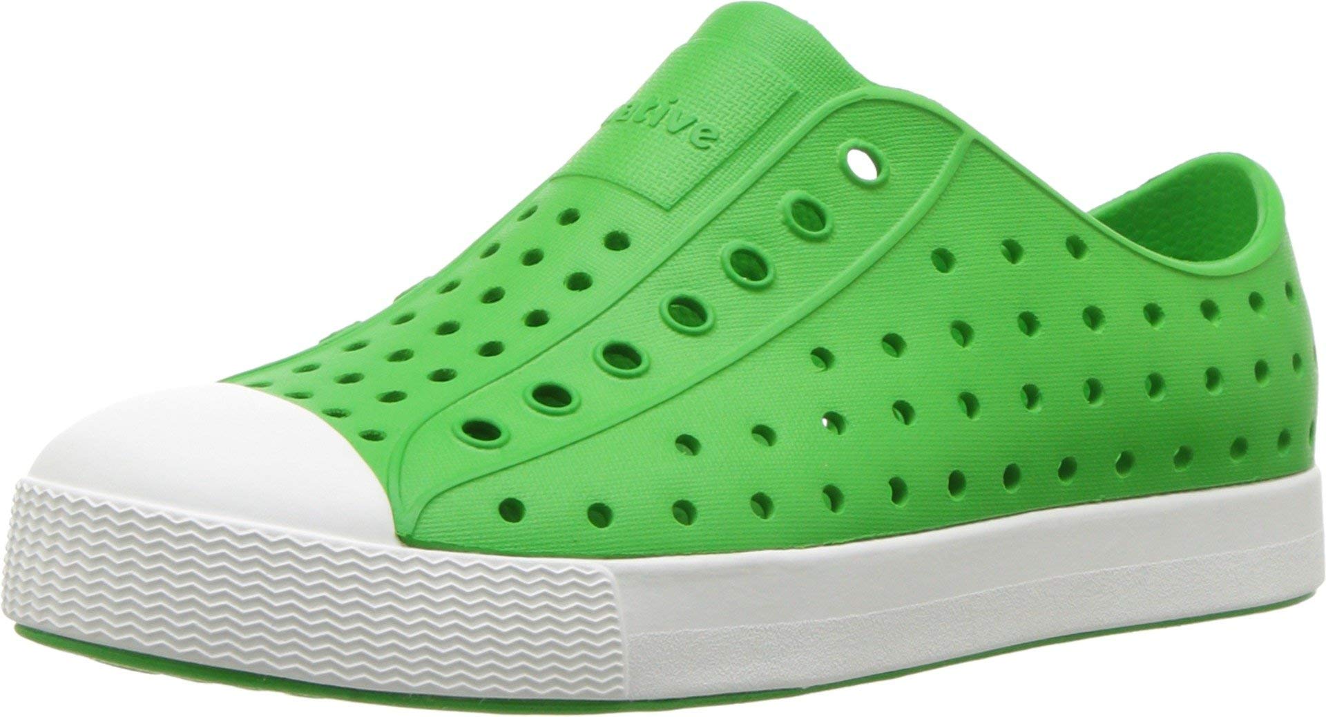 Native Shoes, Jefferson Child, Kids Lightweight Sneaker, Grasshopper Green/Shell White, 12 M US Little Kid