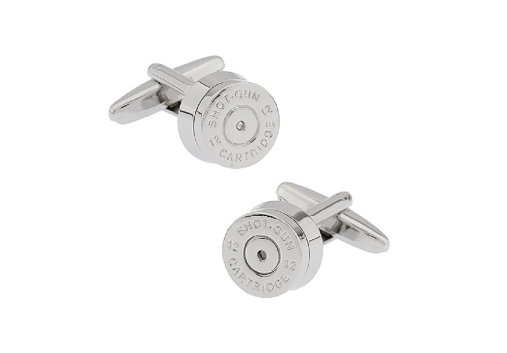 MRCUFF Bullet Shell Casing Army Police Pair Cufflinks in a Presentation Gift Box & Polishing Cloth