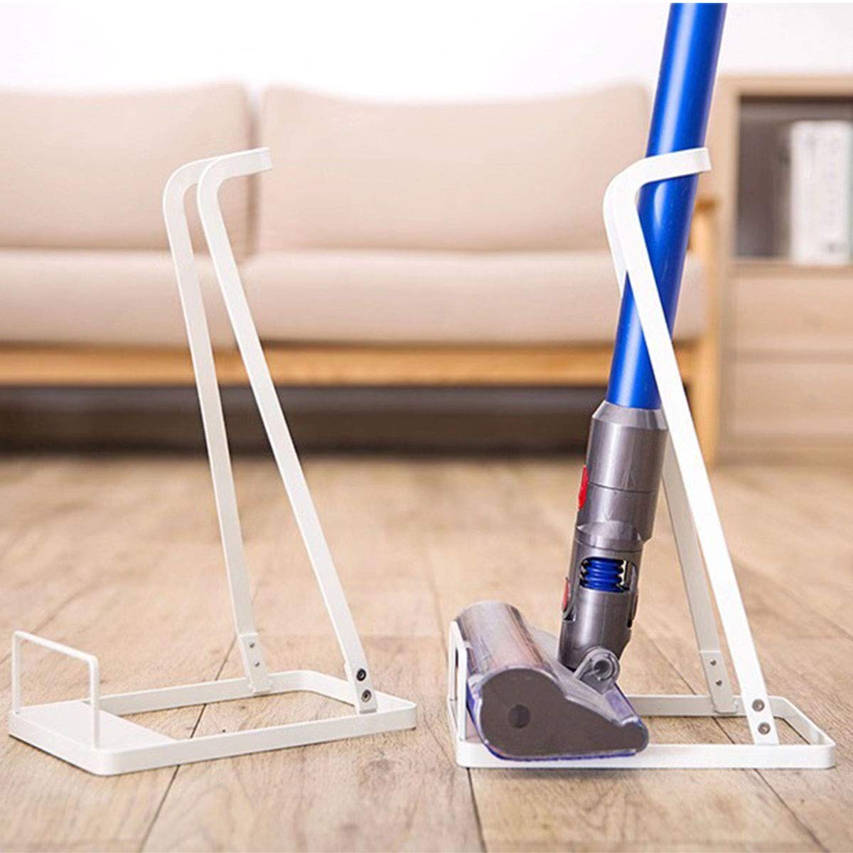 Organizers Vacuum Floor Stand for Dyson V6 V7 V8 V10,Handheld Vacuums Canister Vacuums and Rack Steel Support Lightweight Warehouse Storage Vacuum Stand (White)