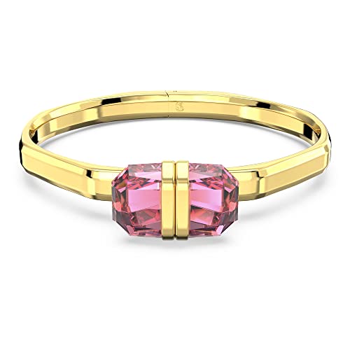 SWAROVSKI Lucent Bangle Bracelet, Size M, Valentine's Day Design with Pink Crystals on Rose-Gold Tone Plated Band, Part of the Lucent Collection