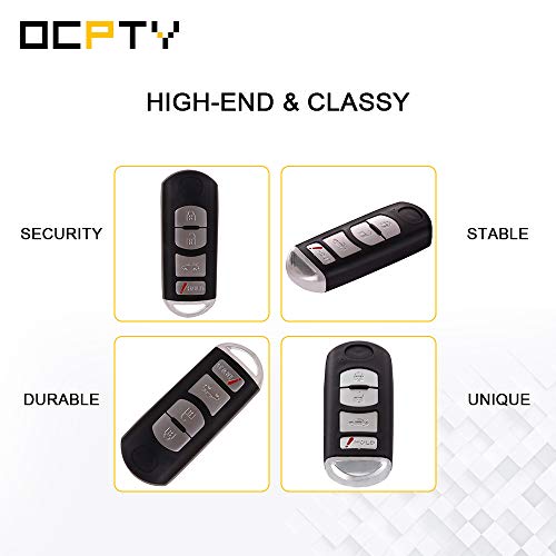 OCPTY 1 X Flip Key Entry Remote Control Key Fob (Shell Case ) Transmitter Replacement for Mazda 3 6 662F-SKE13D01 4 Buttons