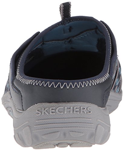 Skechers Women's Reggae Fest-Marlin-Fisherman Open Back Mule Relaxed Fit & A/C Memory Foam Water Shoe, Navy, 9 M US