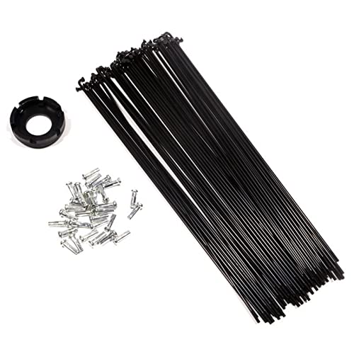 TRENDYBOY Bicycle Spokes, Mountain Cars 14G Wire Strip Car Round Spoke Stainless Steel Black Spoke 82mm-275mm (尺寸 : 220 mm, 属性 : 40Pcs)