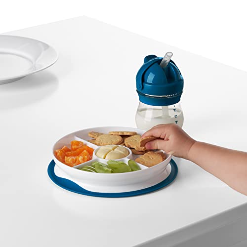 OXO Tot Stick & Stay Suction Divided Plate - Navy (Pack of 3)