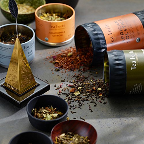 Tea Forte Cherry Cosmo Herbal Tea, Loose Tea Canister Makes 35-50 Cups, Herbal Retreat Organic Herbal Tea, 3.53 Ounces