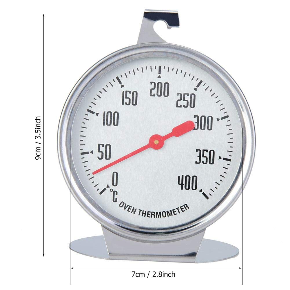Stainless Steel Dial Oven Thermometer, Stand Up Monitoring Temperature Gauge Round Oven Displays for Home Kitchen Baking Supplies