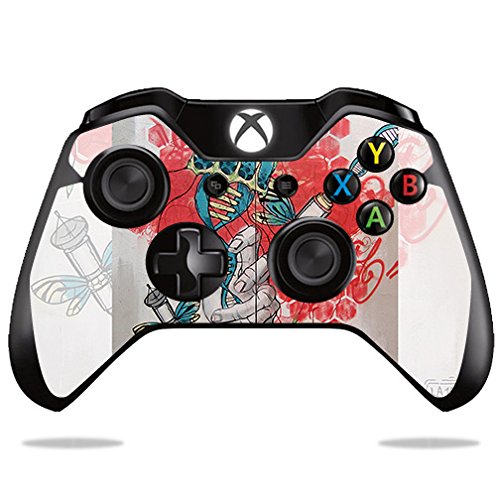 MightySkins Skin Compatible with Microsoft Xbox One or One S Controller - Red Grasp | Protective, Durable, and Unique Vinyl wrap Cover | Easy to Apply, Remove, and Change Styles | Made in The USA