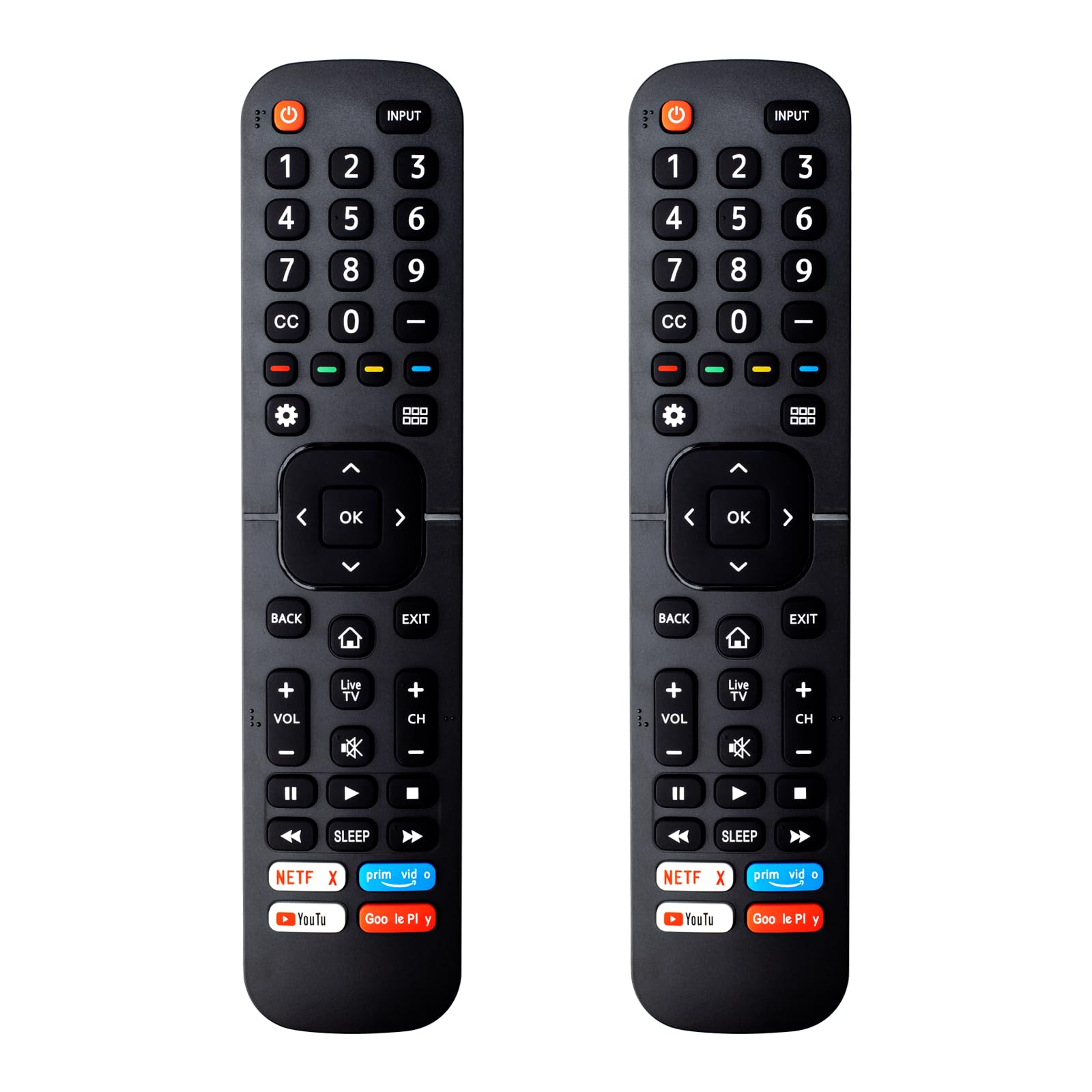 maqsai 【Pack of 2】 New Universal Remote for All Hisense TV Remote, 2 Piece Replacement Control EN2A27 for Hisense-Smart-TV-Remote