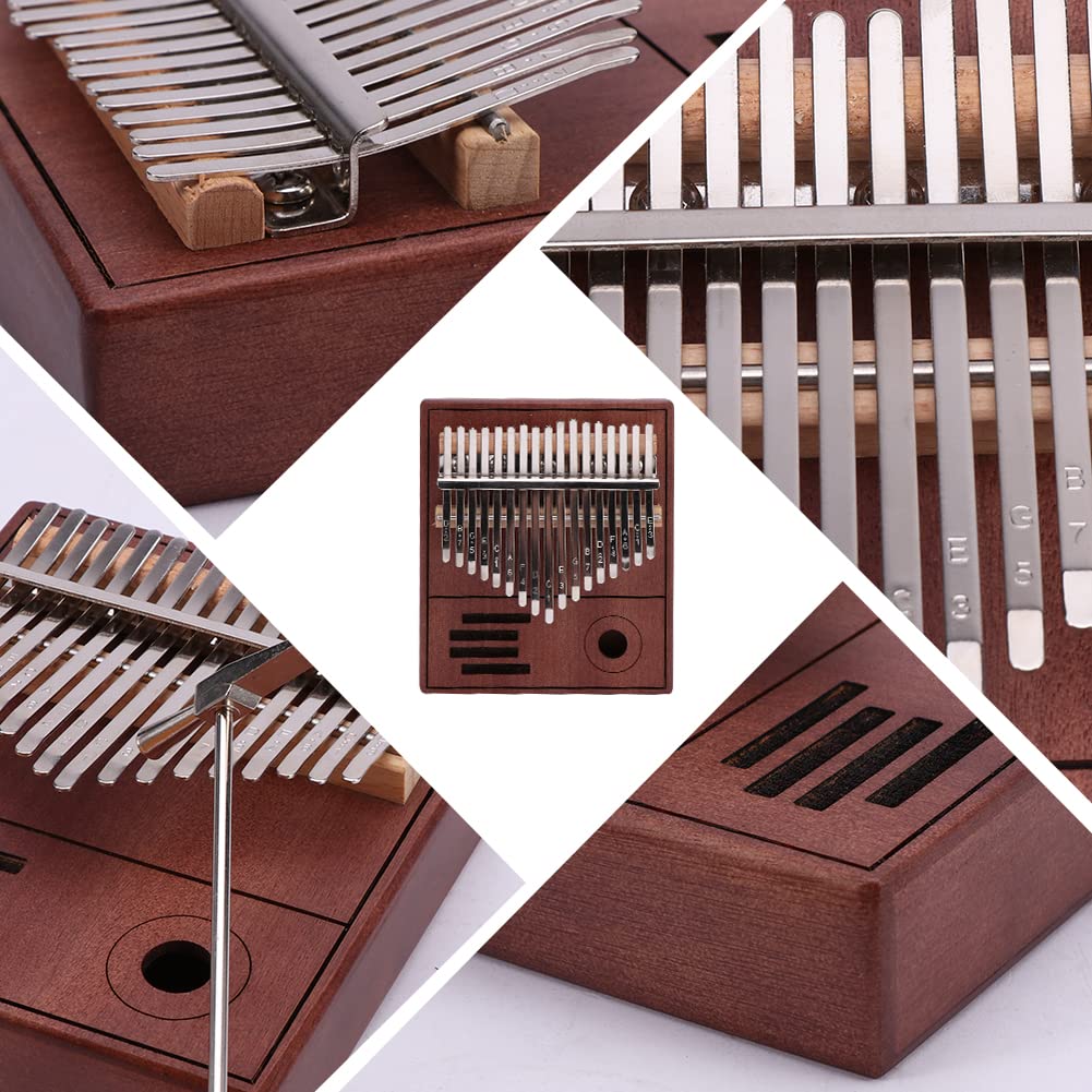 Saycker Thumb Piano,Portable 17 Keys Thumb Pianos Musical Instruments Set,Easy to Learn,Musical Instruments for Kid Adult Beginners Professional(Retro Color)