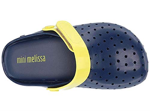 Melissa Girls Mini Furadinha Babouche Clog, Blue Green, Size 6