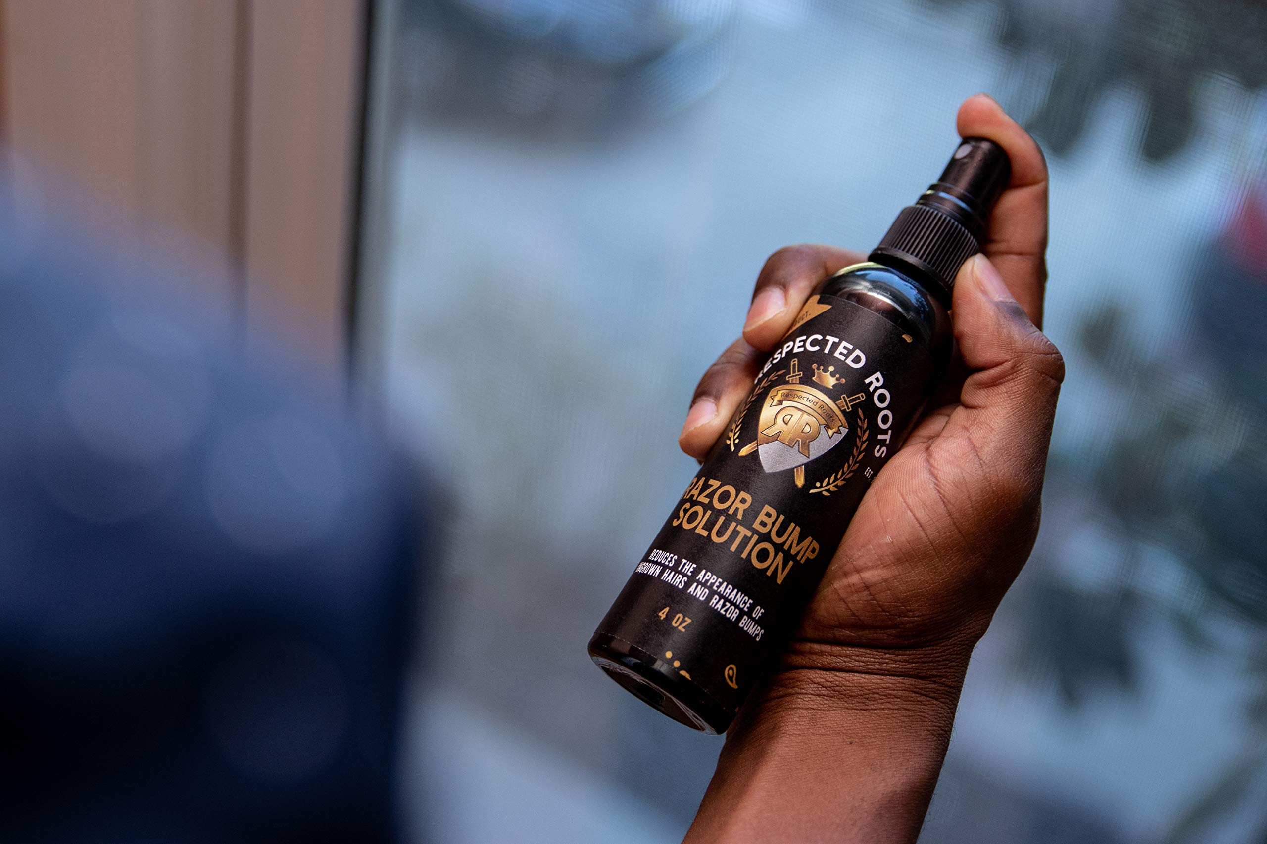 Natural Razor Bump Solution for Men - Serum that Reduces Ingrown Hairs - Aftershave Serum for Dry Skin - Beard Growth Moisturizer & Spray by Respected Roots