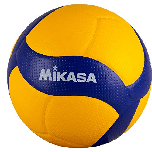 MIKASA Unisex's V200W-DVV Volleybal Ball, Blue Yellow, 5