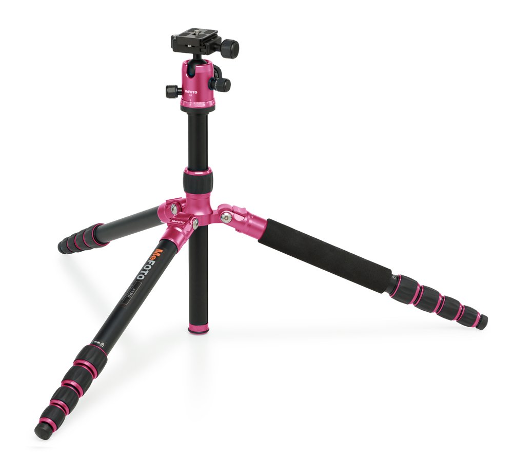 MeFOTO Aluminum Roadtrip Travel Tripod/Monopod Kit - Hot Pink (A1350Q1H)